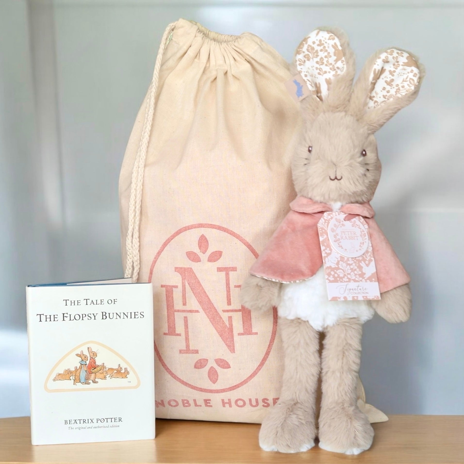 Peter Rabbit Gift Set with Signature Collection Flopsie Bunny & Book