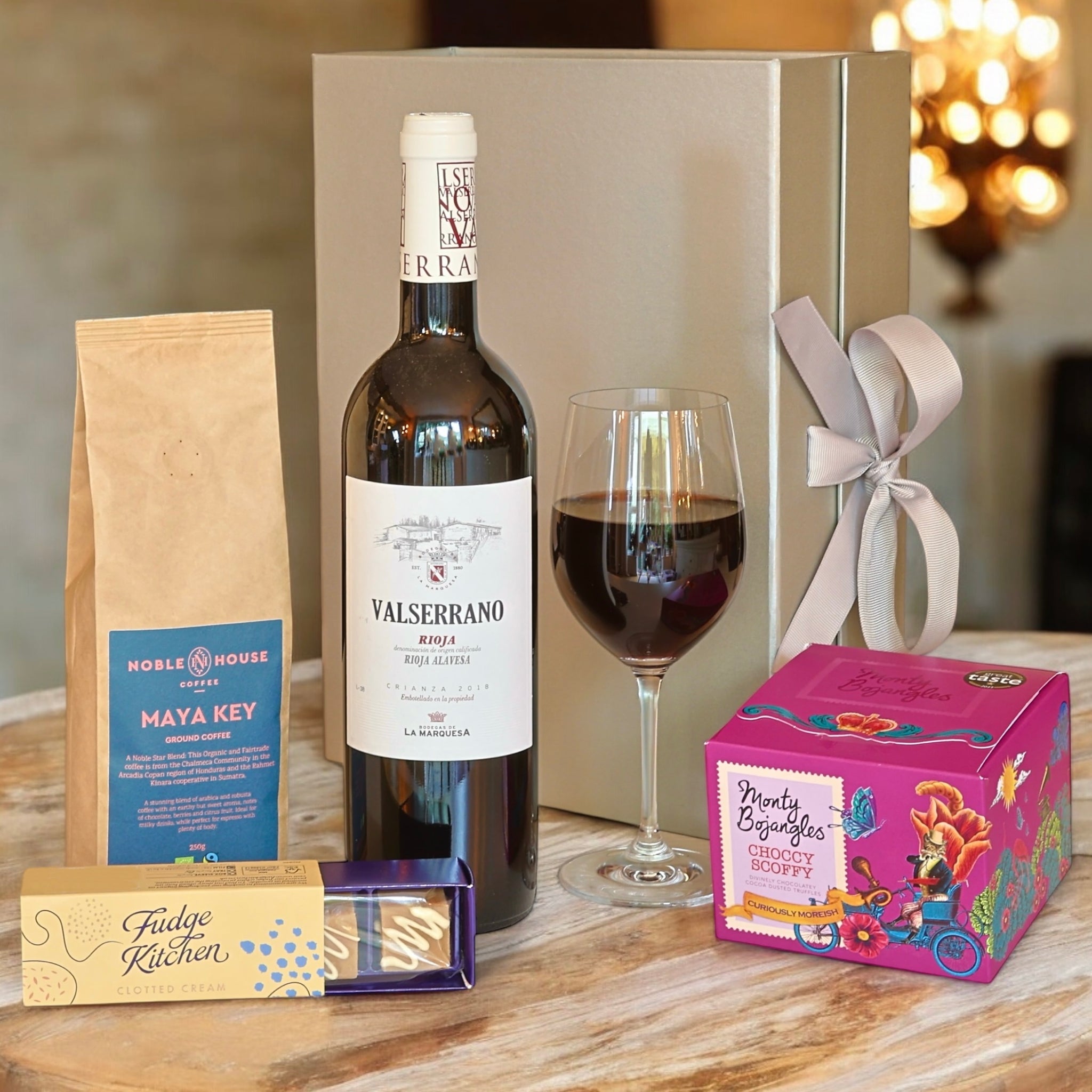 Red Wine Gift Box: Wine, Coffee & Chocs